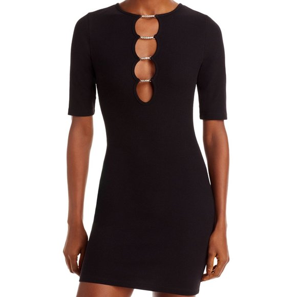 Fore | Dresses | Fore Womens Crystal Ladder Stitch Mini Front Cutout ...